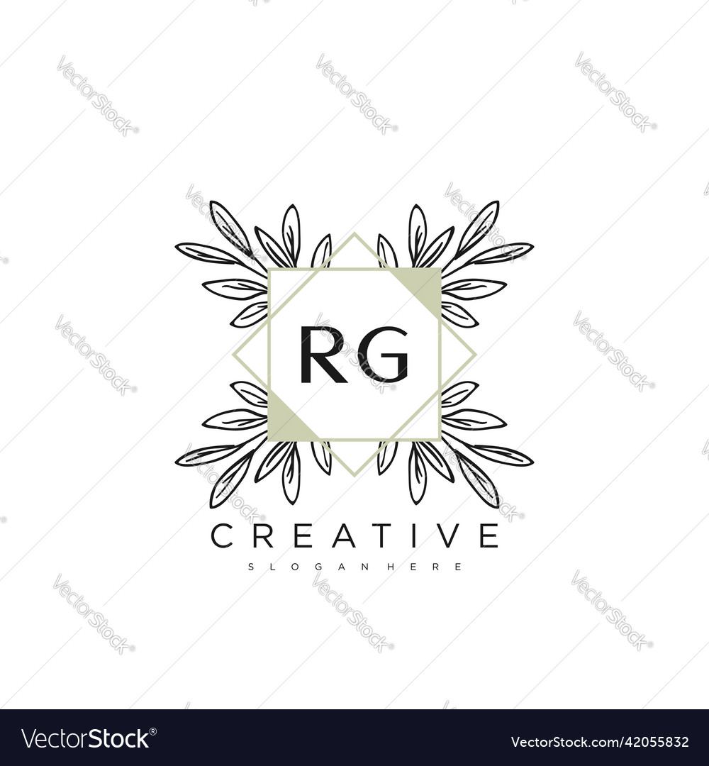 Rg initial letter flower logo template premium art Rg initial letter flower logo template premium art