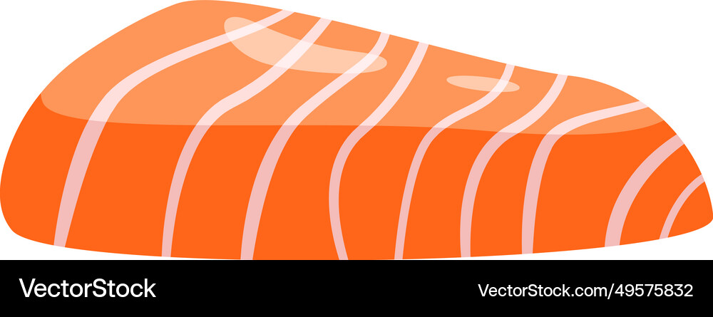 Salmon fillet seafood Royalty Free Vector Image