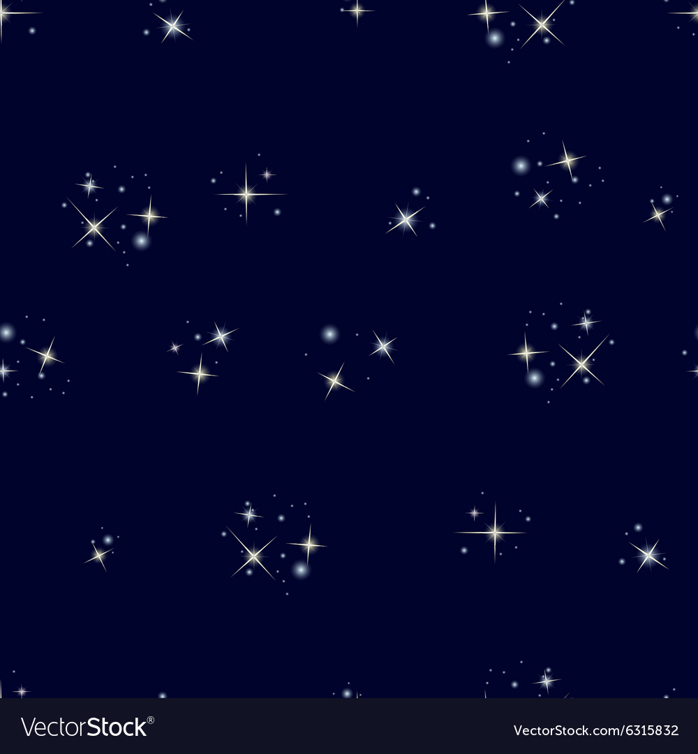 Starry sky seamless pattern Royalty Free Vector Image