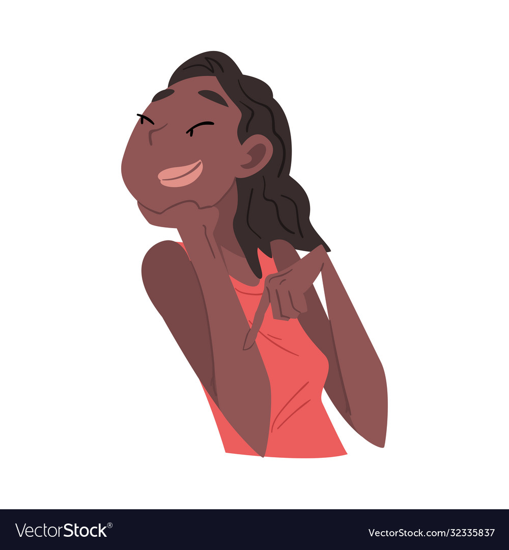 Beautiful smiling african american girl smiling Vector Image Beautiful smiling african american girl smiling Vector Image