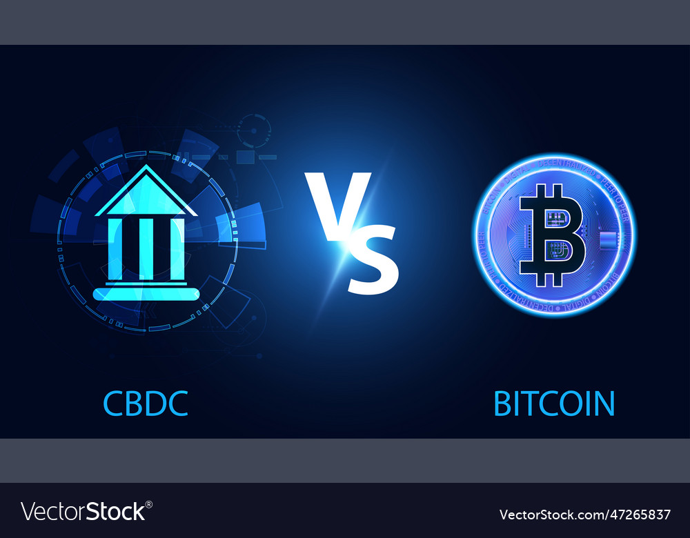 Cbdc central bank digital currency concept Vector Image