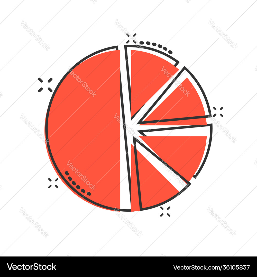 Chart icon in comic style diagram cartoon Vector Image