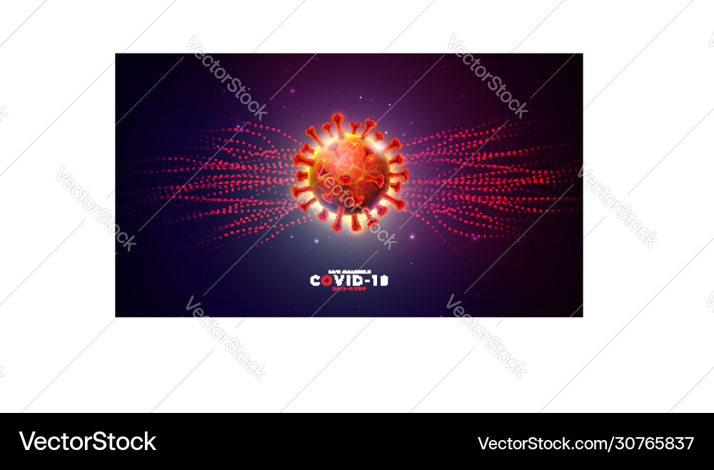 Covid-19 coronavirus outbreak design with virus Vector Image
