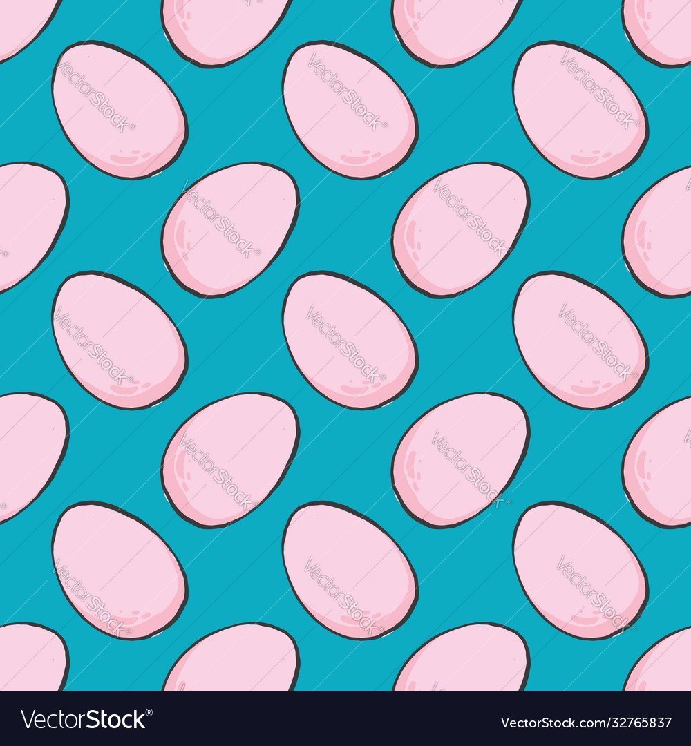 Eggs pattern on white background Royalty Free Vector Image