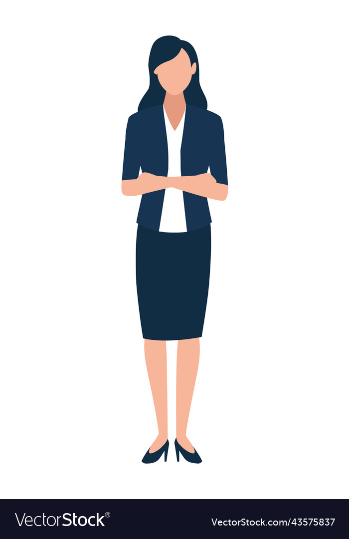 Elegant businesswoman standing Royalty Free Vector Image Elegant businesswoman standing Royalty Free Vector Image