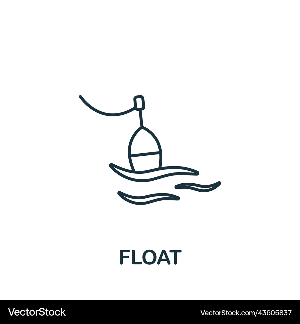 Float icon monochrome simple fishing icon Vector Image