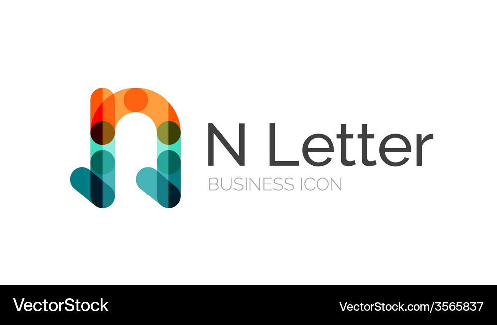 Minimal font or letter logo design Royalty Free Vector Image