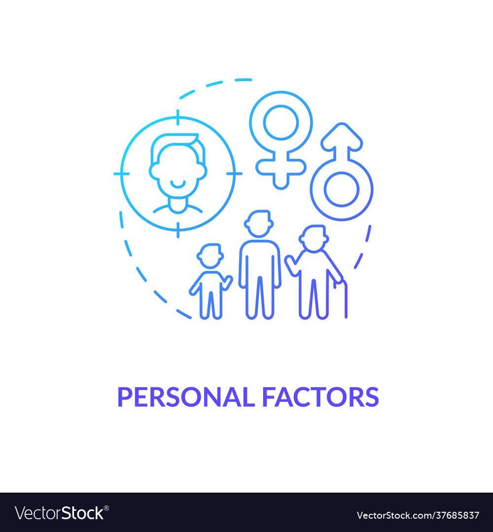 Personal factors concept icon Royalty Free Vector Image Personal factors concept icon Royalty Free Vector Image