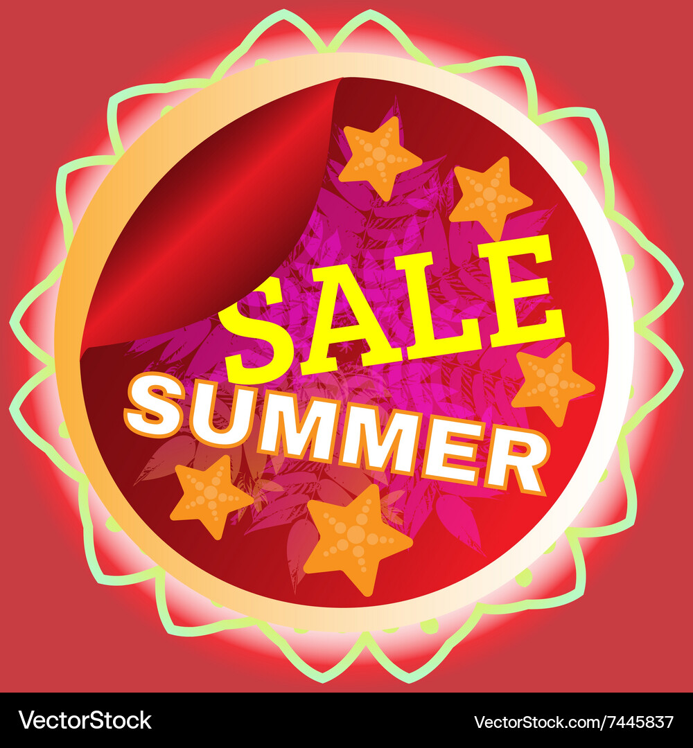 Summer sale promotion flyer Royalty Free Vector Image