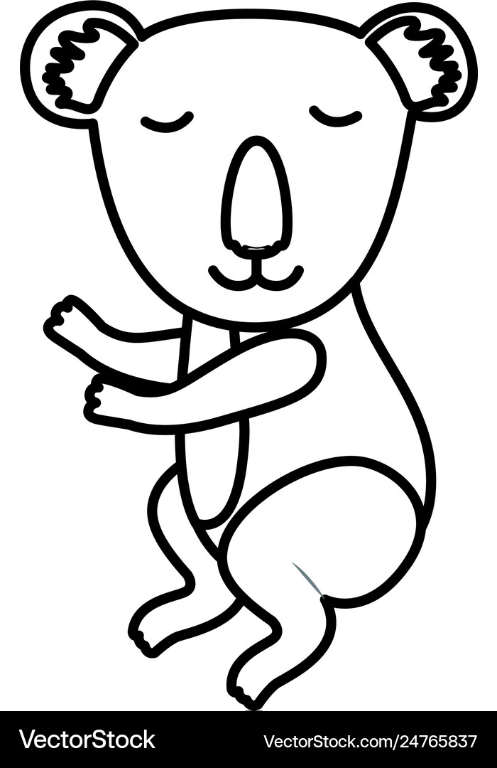 Wild koala isolated icon Royalty Free Vector Image