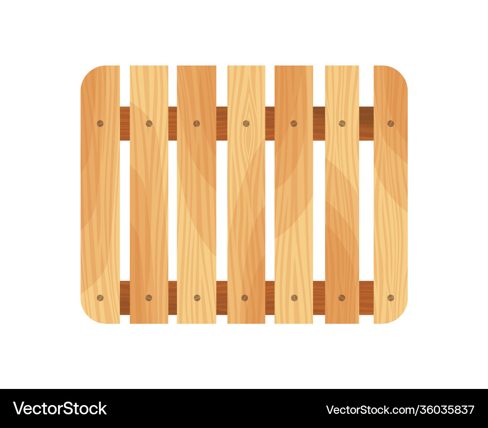 Wooden pallet platform for freight transportation Vector Image