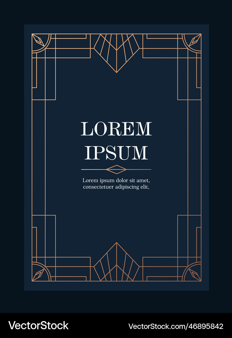 Art deco poster Royalty Free Vector Image - VectorStock