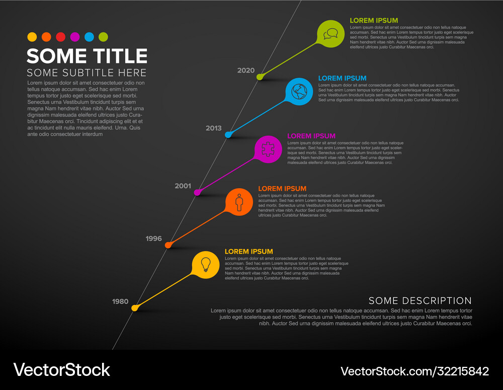 Colorful infographic timeline report template Vector Image