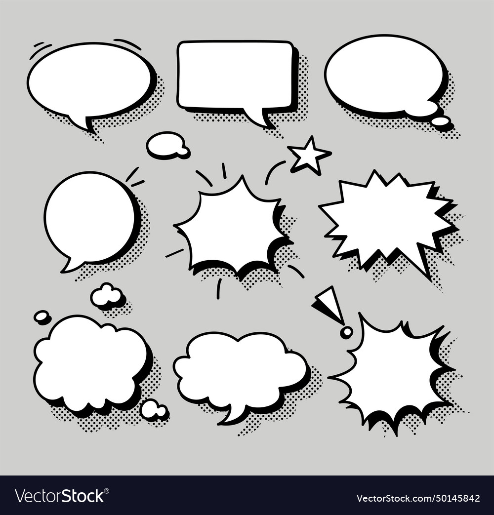 Comics speech bubbles Royalty Free Vector Image