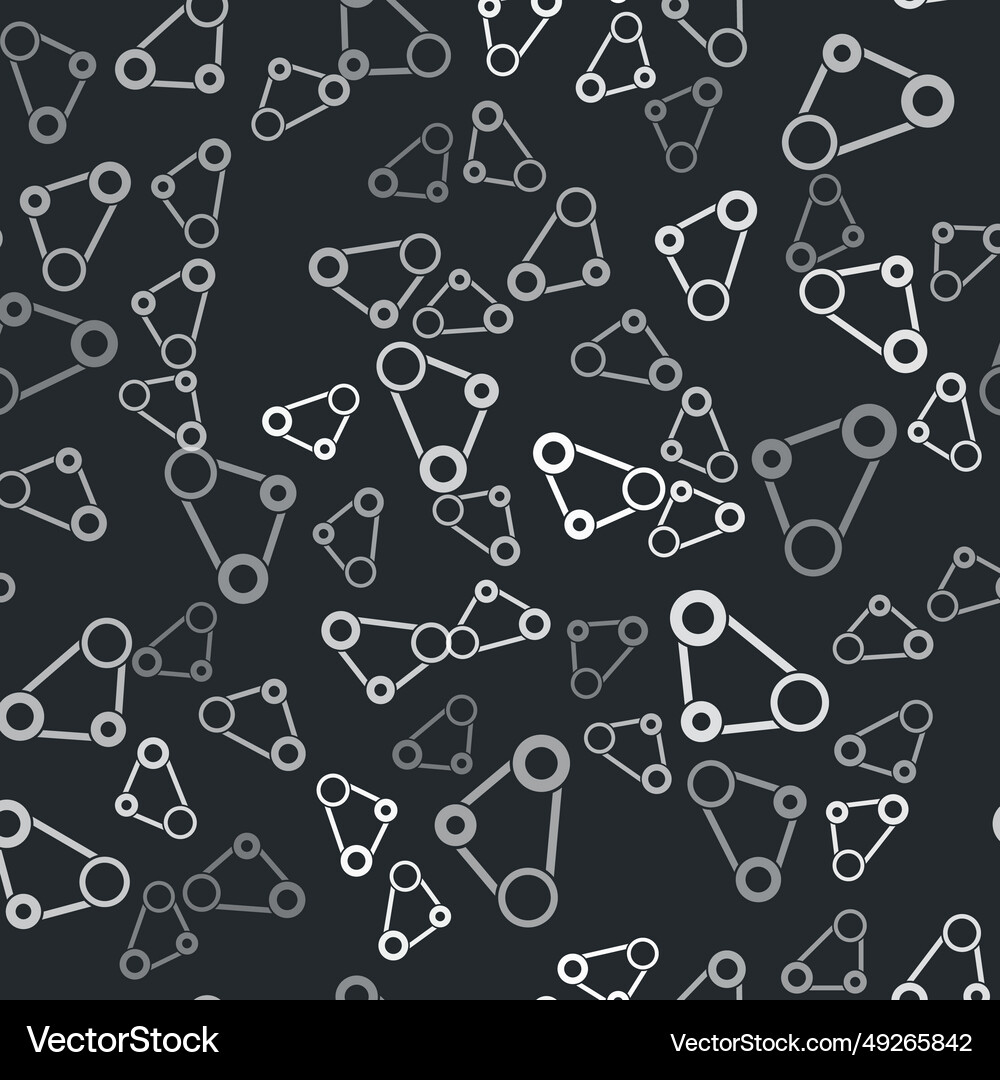Grey timing belt kit icon isolated seamless Vector Image