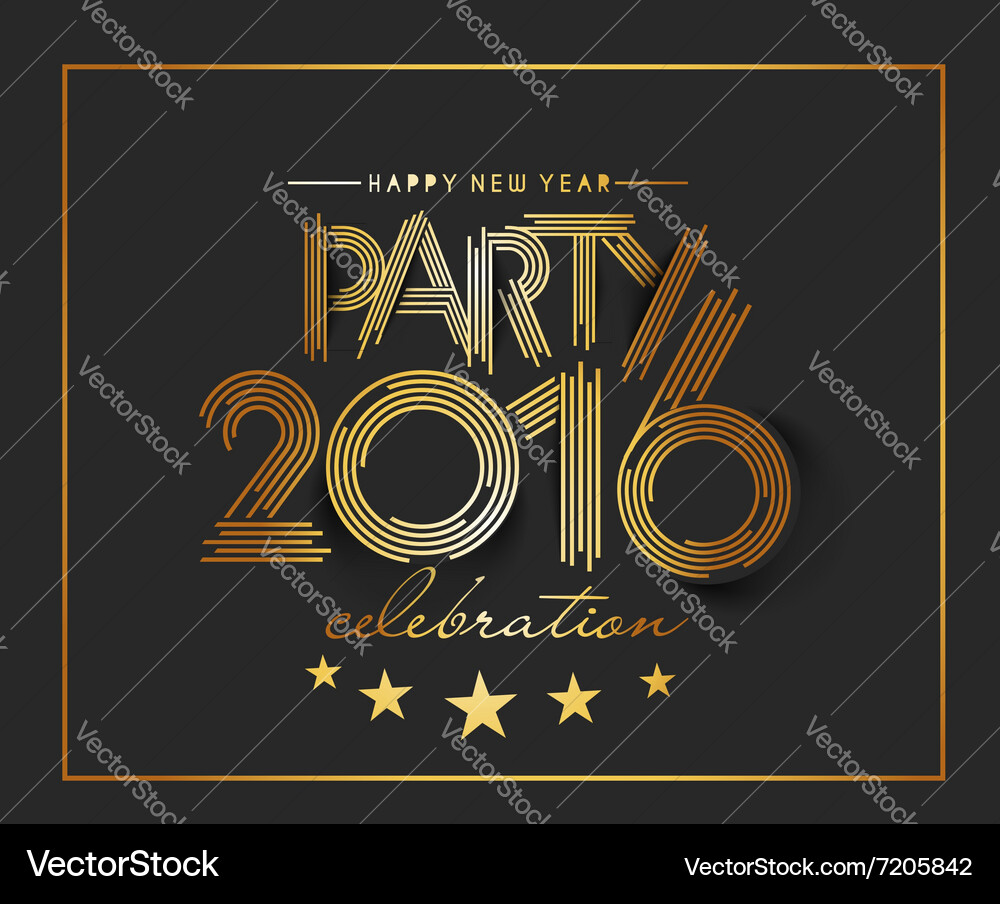 Happy new year 2016 Royalty Free Vector Image - VectorStock