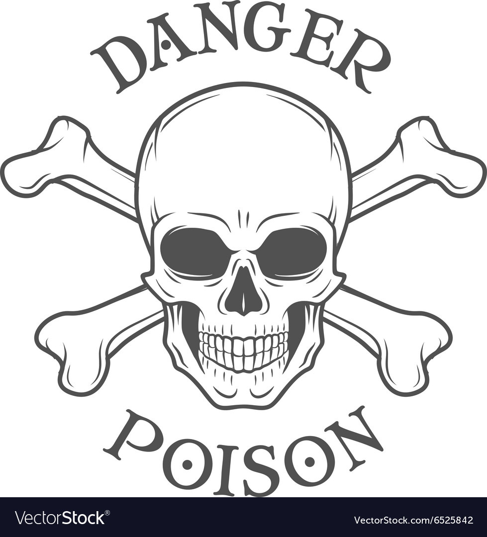 Human evil skull jolly roger Royalty Free Vector Image Human evil skull jolly roger Royalty Free Vector Image