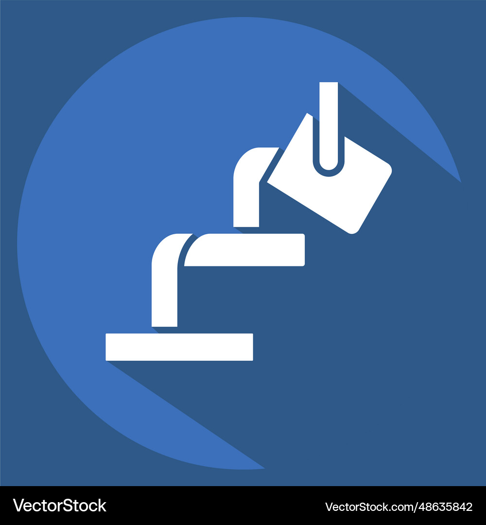 Icon melted related to mining symbol long shadow Vector Image