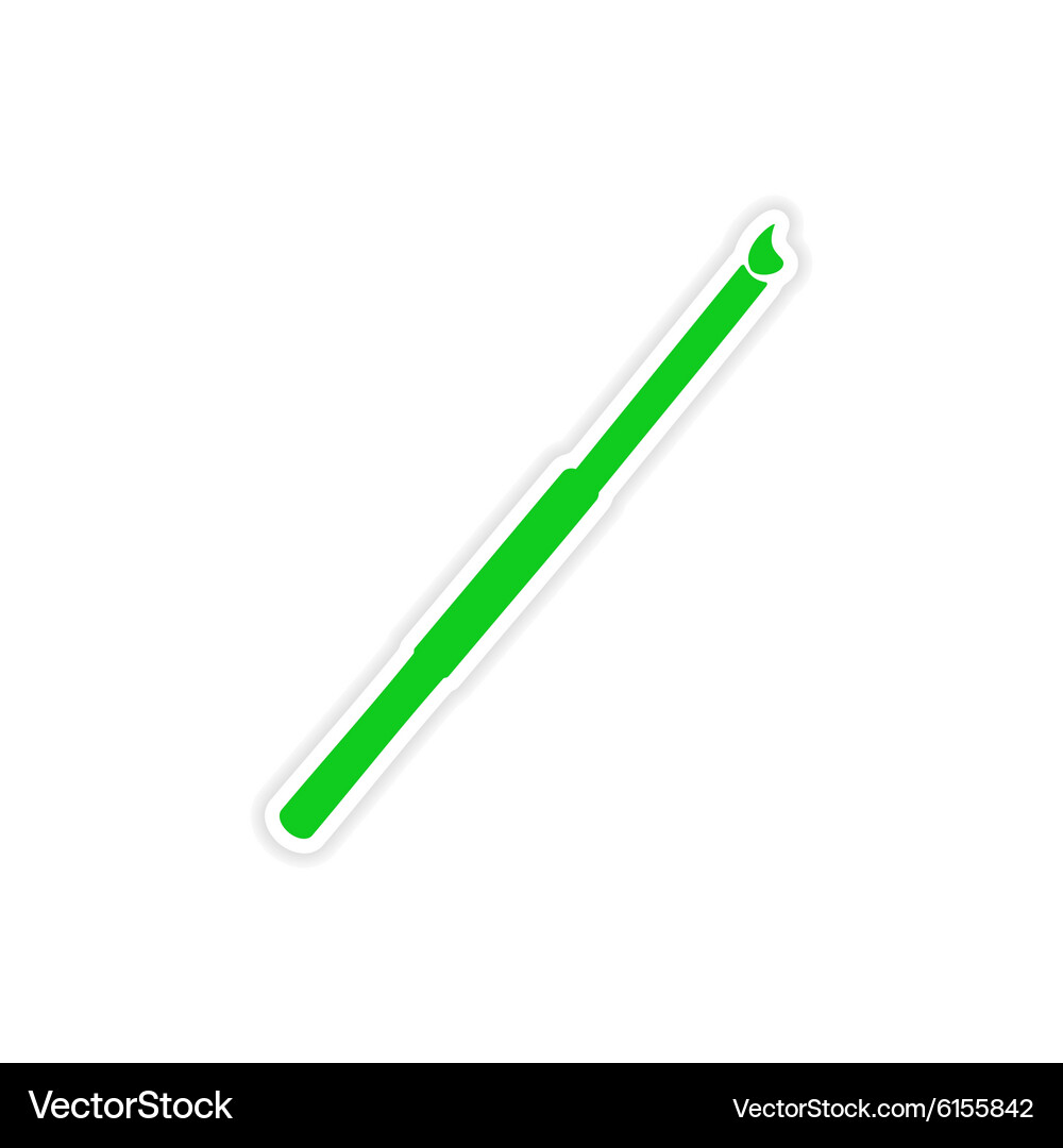 Icon sticker realistic design on paper cigarette Vector Image