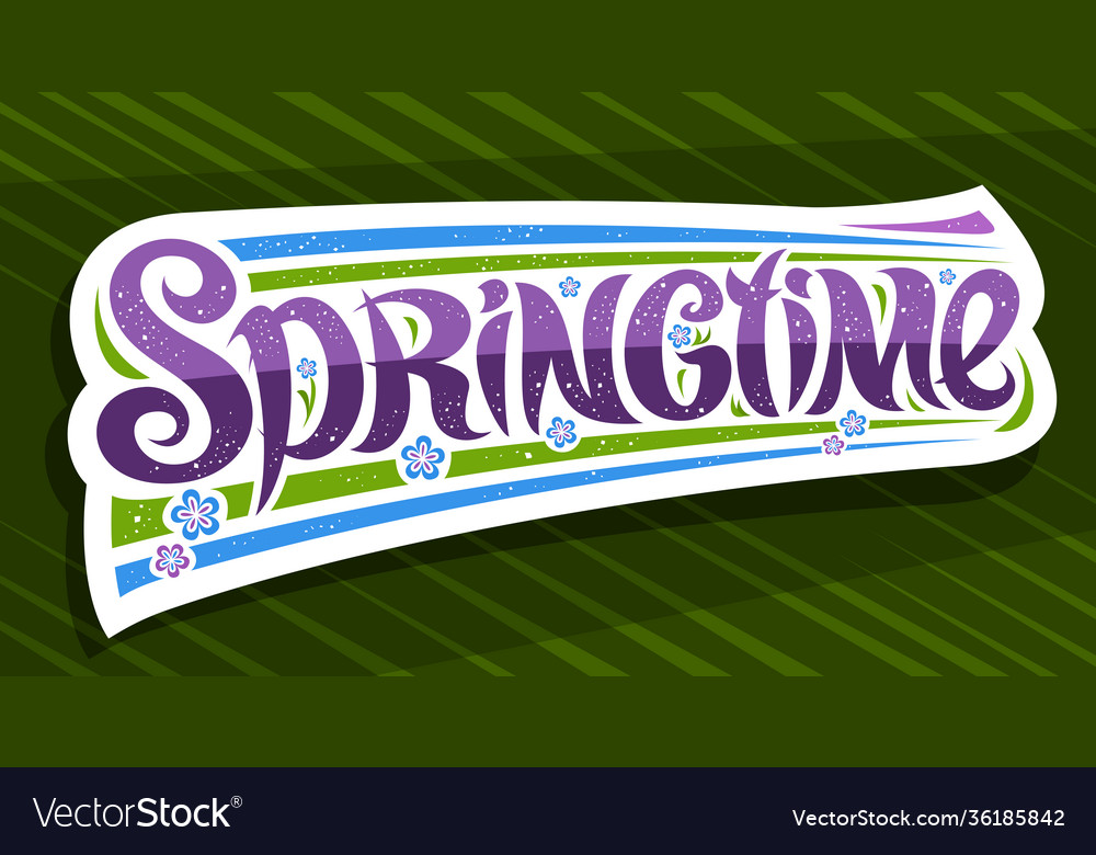 Lettering springtime Royalty Free Vector Image