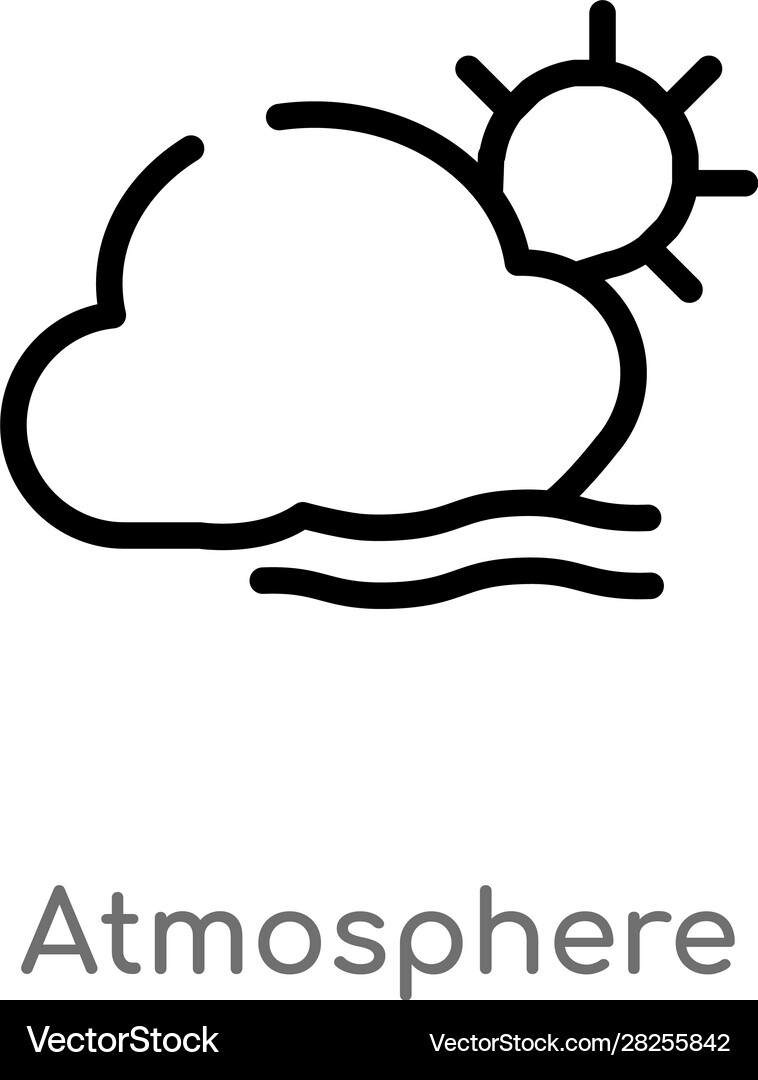 Outline atmosphere icon isolated black simple Vector Image