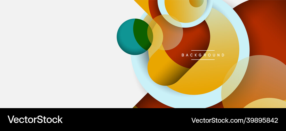 Round shapes circles minimal geometric Royalty Free Vector