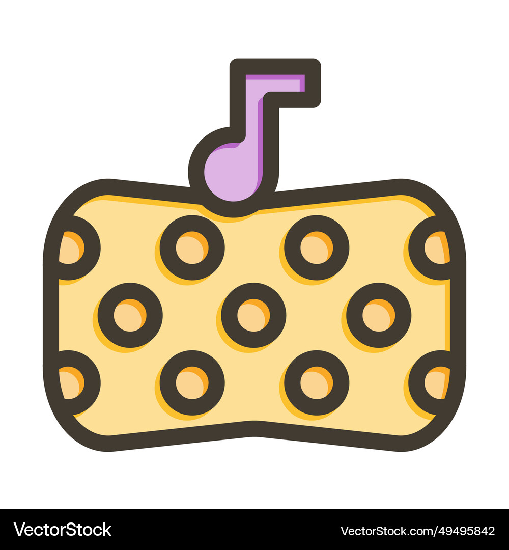 Sponge thick line filled colors icon for personal Vector Image
