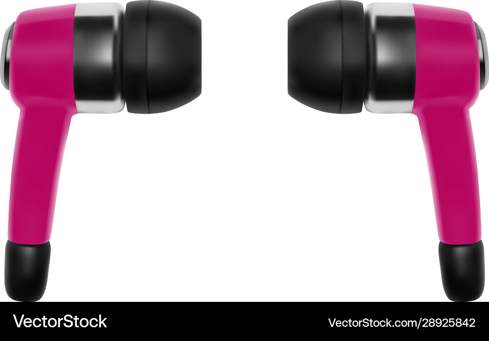 Wireless headphones crimson Royalty Free Vector Image