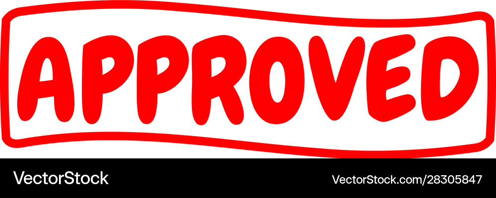 Approved stampcolorful sign Royalty Free Vector Image