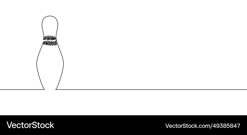 Bowling pin with stripes and ball kegling Vector Image