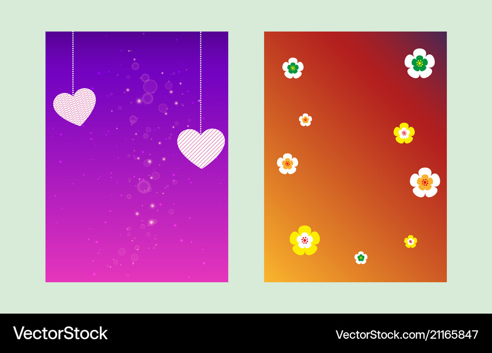 Colorful set greeting background banner Royalty Free Vector