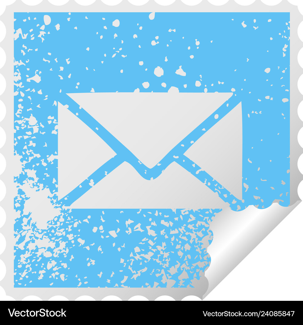 Distressed square peeling sticker symbol paper Vector Image