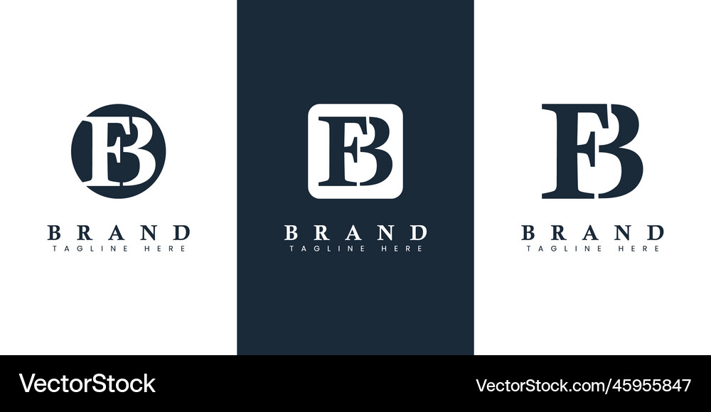 Modern and simple letter fb logo suitable for any Vector Image