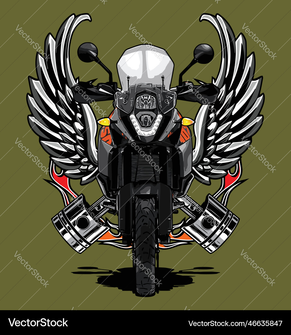 Motorbike template for graphic design needs Vector Image