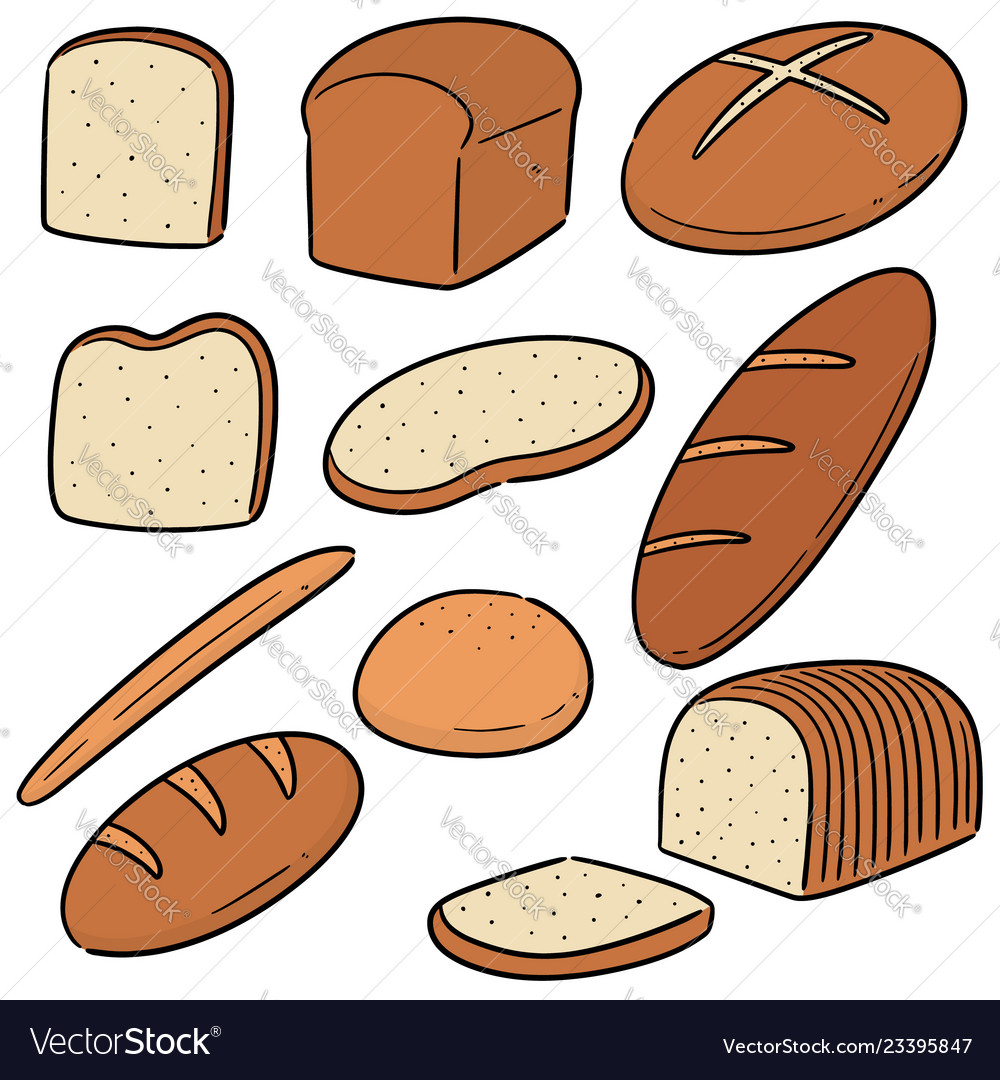 Set bread Royalty Free Vector Image - VectorStock
