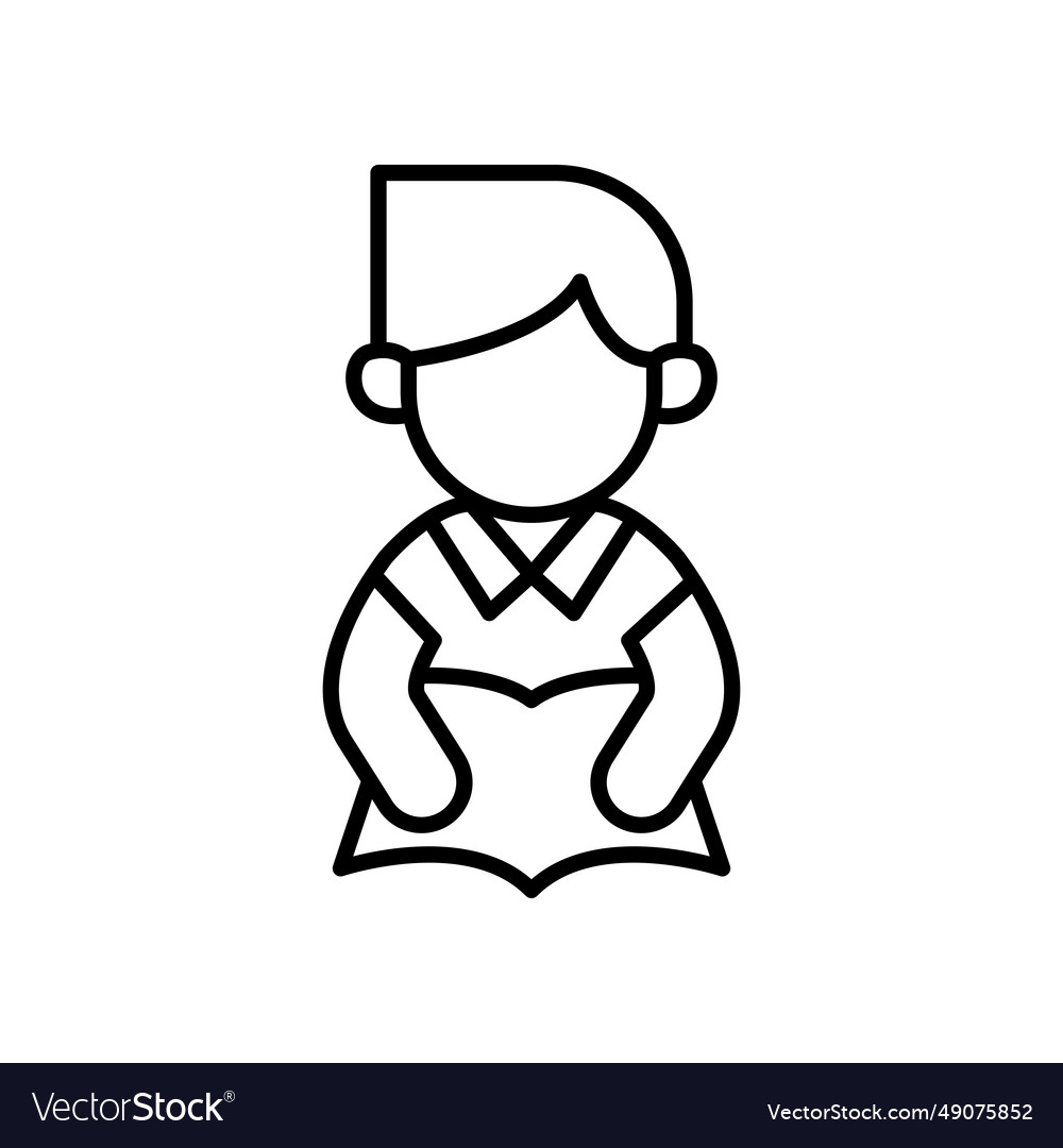 Boy reading icon Royalty Free Vector Image - VectorStock