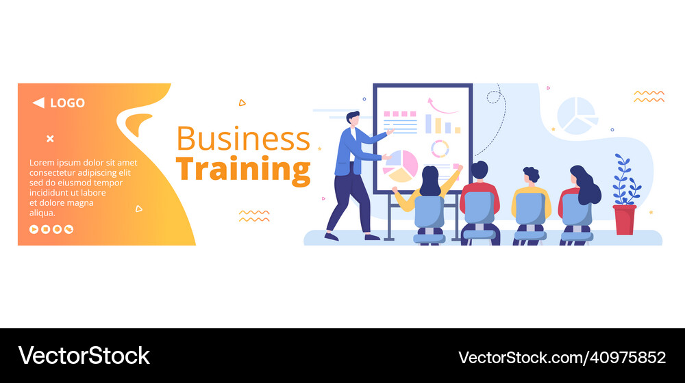 Business online training seminar or courses Vector Image