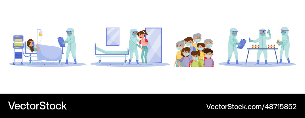 Corona virus disease outbreak with people Vector Image