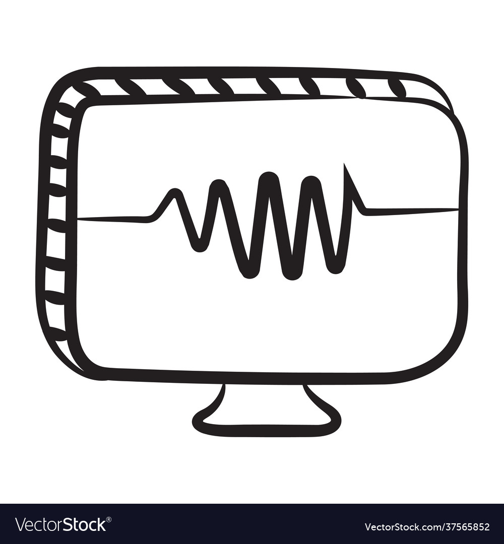 Ecg screen Royalty Free Vector Image - VectorStock