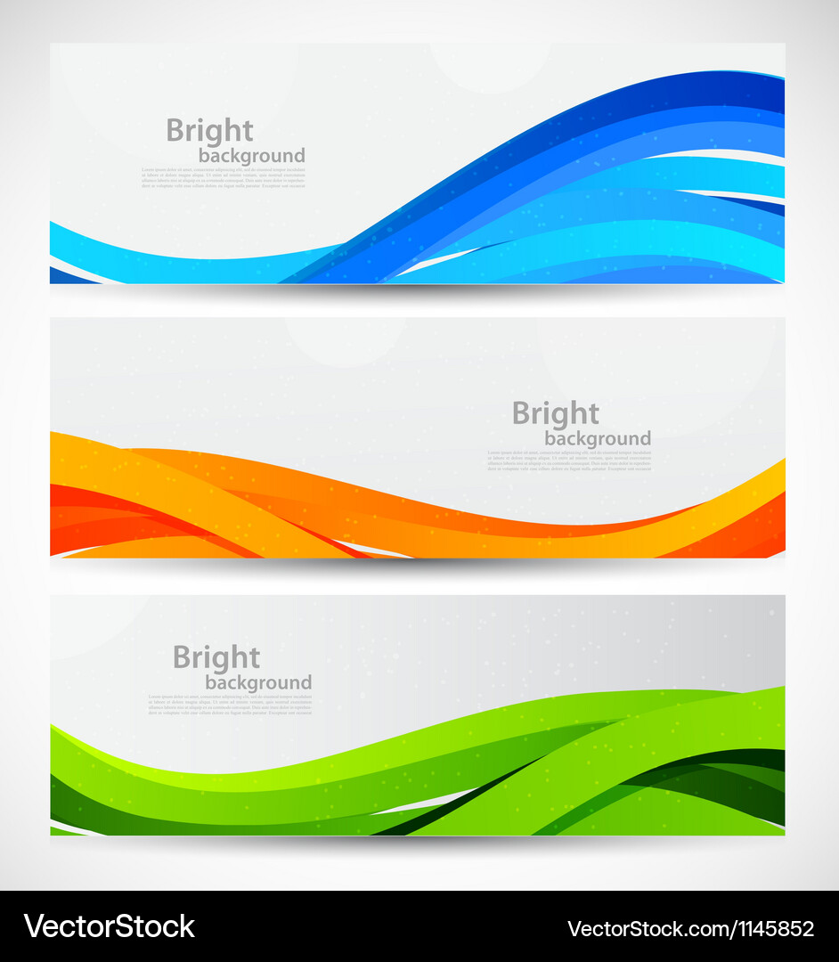 Set of wavy banners Royalty Free Vector Image - VectorStock