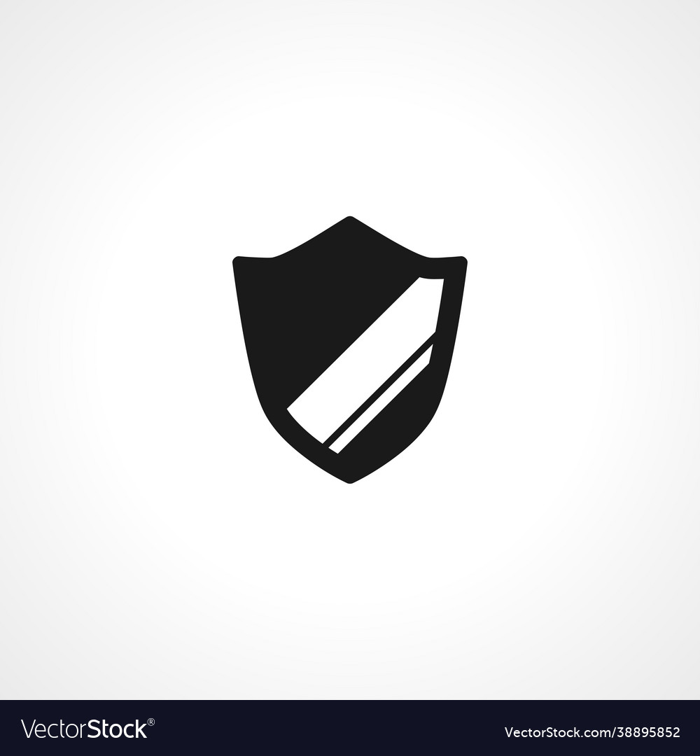 Shield simple isolated web icon Royalty Free Vector Image