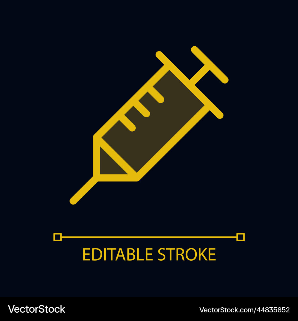 Syringe pixel perfect glassmorphism ui icon Vector Image
