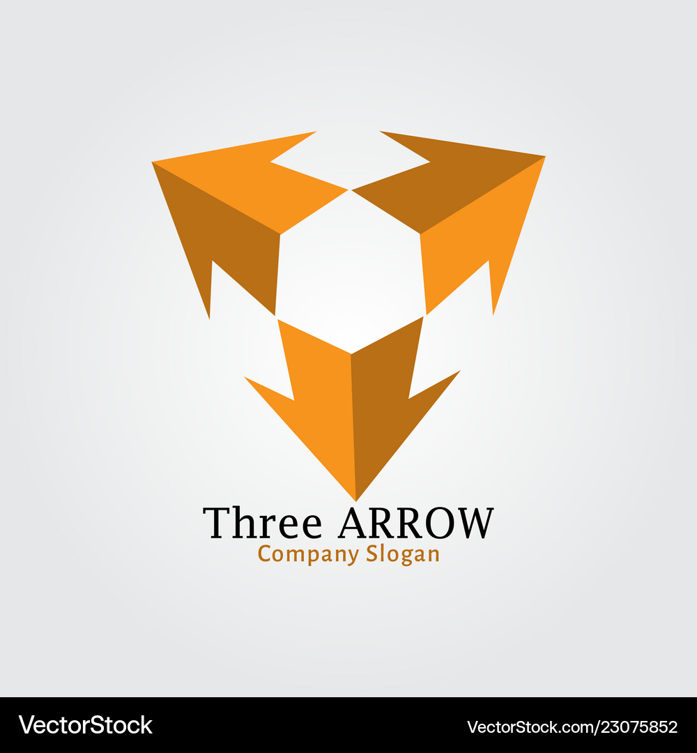 Three arrow Royalty Free Vector Image - VectorStock