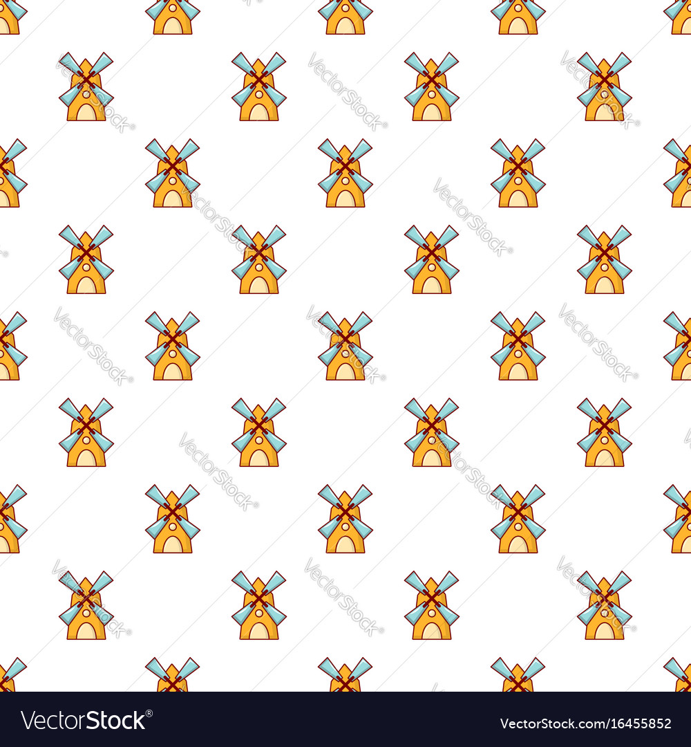 Windmill pattern seamless Royalty Free Vector Image