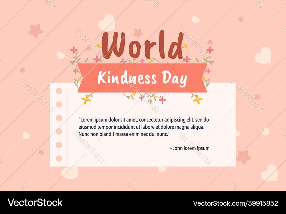 World kindness day holiday concept template Vector Image