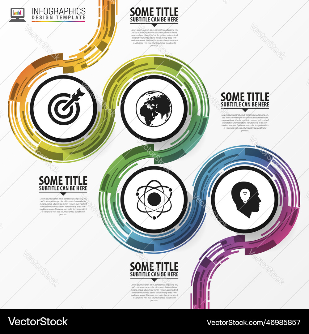Abstract colorful business path timeline Vector Image