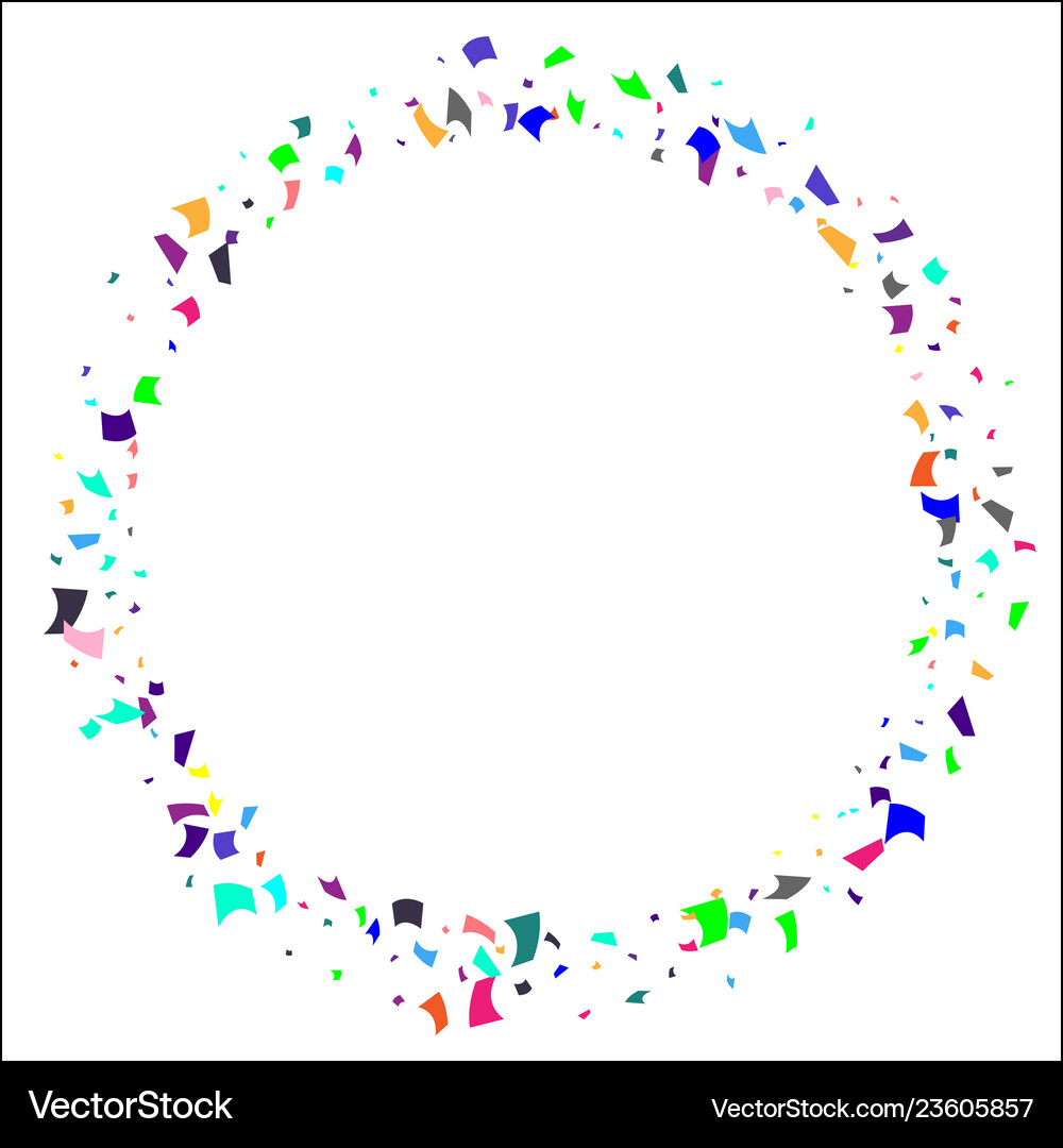 Colorful confetti on white background Royalty Free Vector
