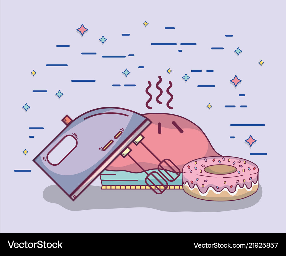 Delicious dessert food Royalty Free Vector Image