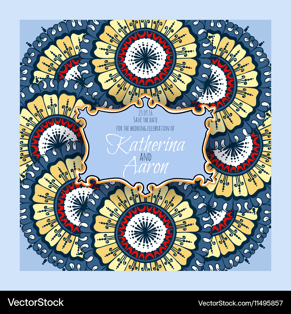 Invitation wedding card with place for text Vector Image