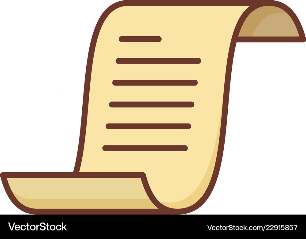 Paper scroll logo icon design Royalty Free Vector Image